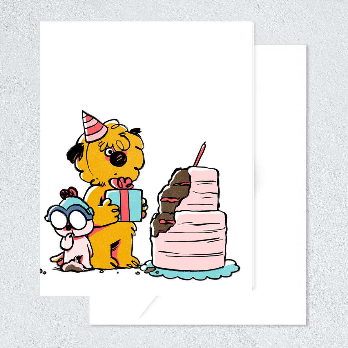 Birthday Cake Greeting Card – Weekend Characters