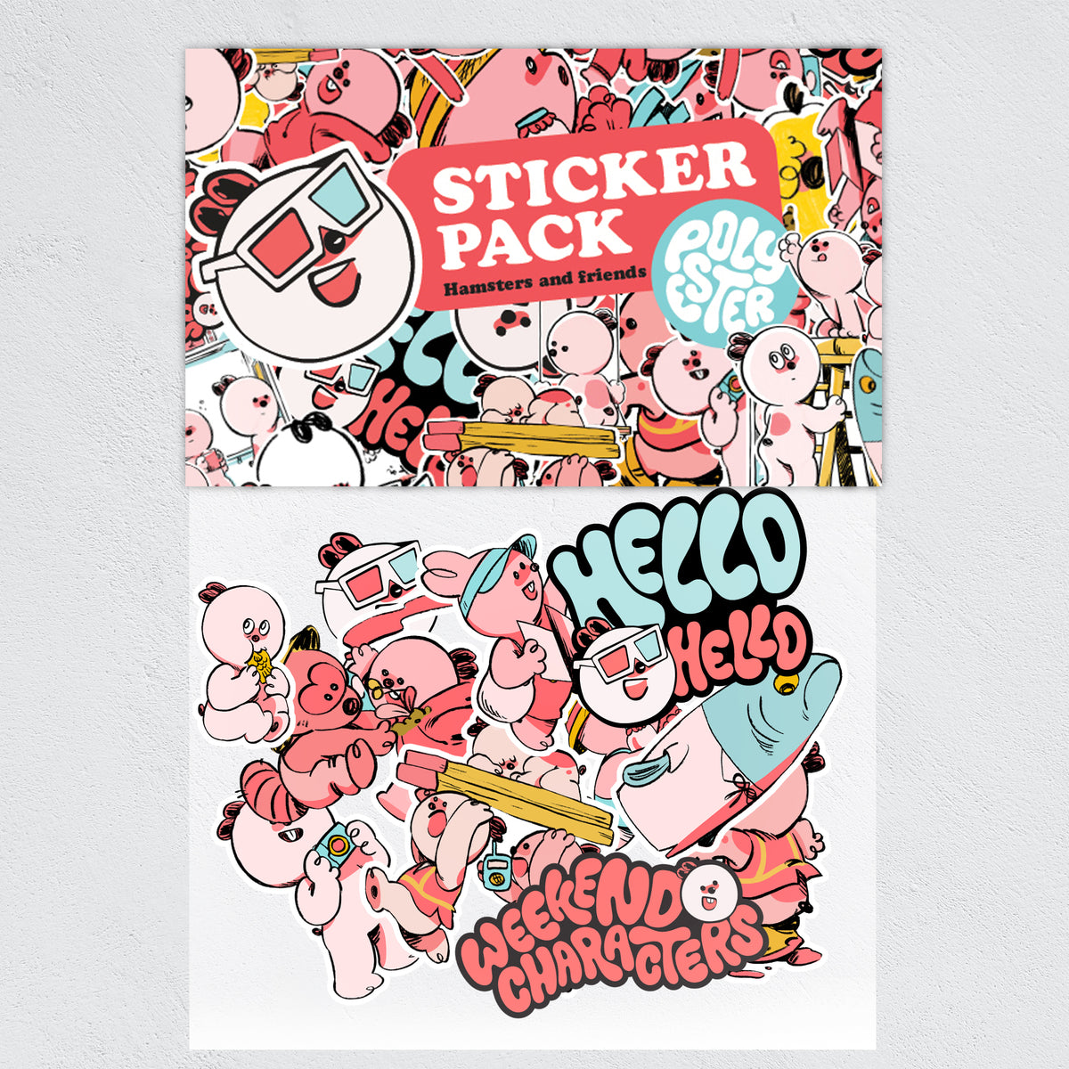 Sticker pack: Hamsters and friends set – Weekend Characters