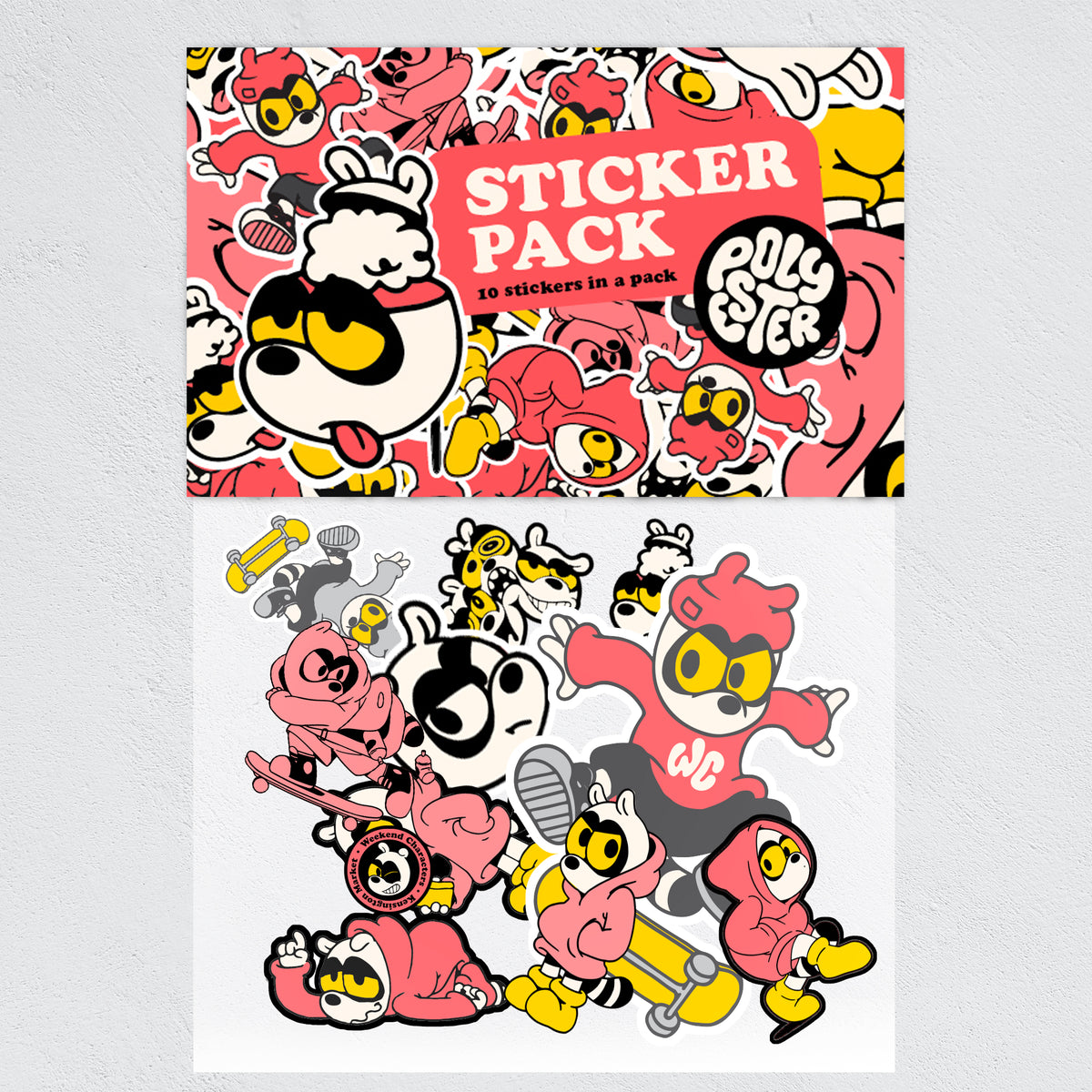 Sticker pack: Raccoon characters set – Weekend Characters