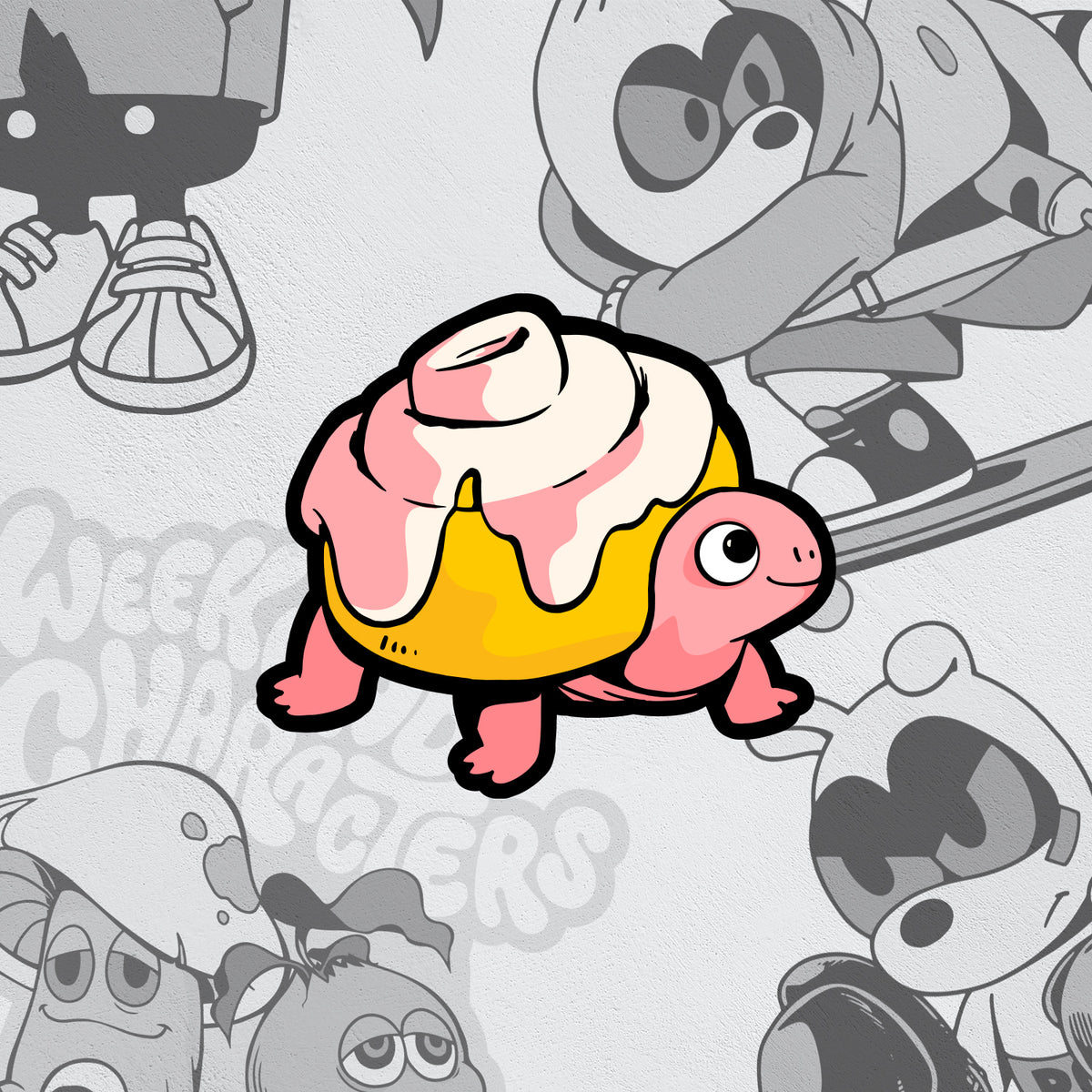 Large Stickers: Cinnabon Turtle – Weekend Characters